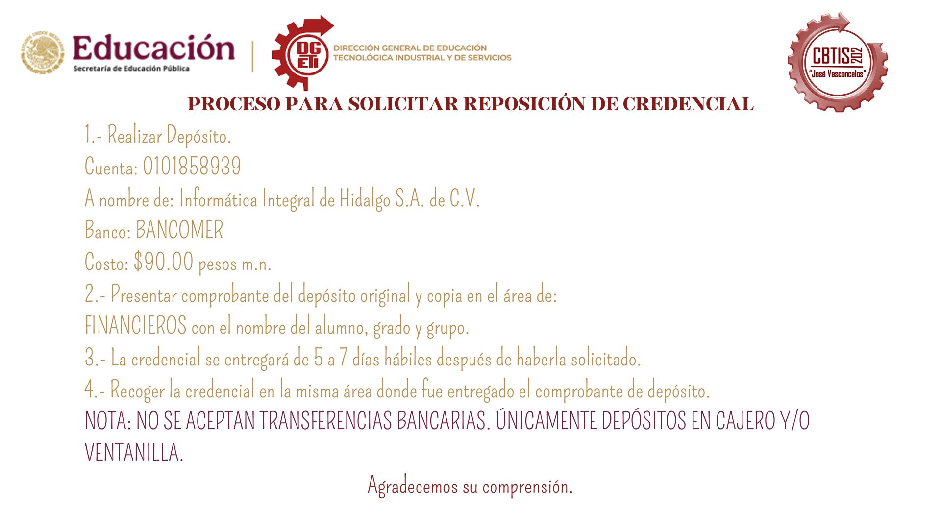 Área de Recursos Financieros - CBTis No. 202